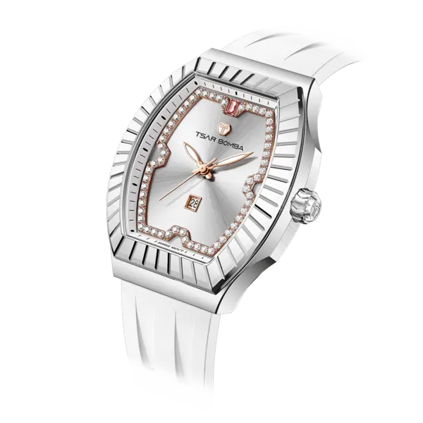 TSAR BOMBA Quartz Watch - White Silver