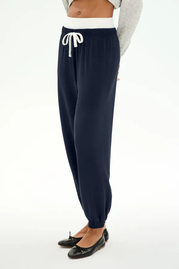 Splits59 Andie Dual Waist Sweatpant - Indigo/white