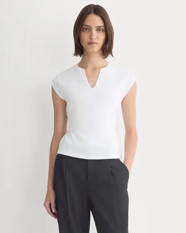 Everlane Tie-back Tshirt In Organic Cotton - White