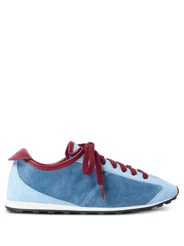 Jacquemus Dries Van Noten Suede And Calf Leather Sneakers - Blue