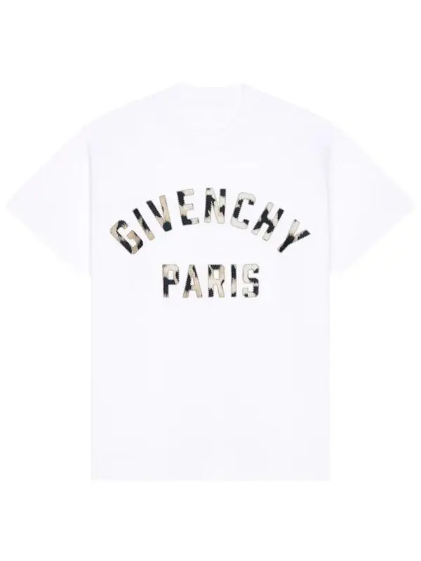 Givenchy Embroidered Paris Cotton T-shirt - White
