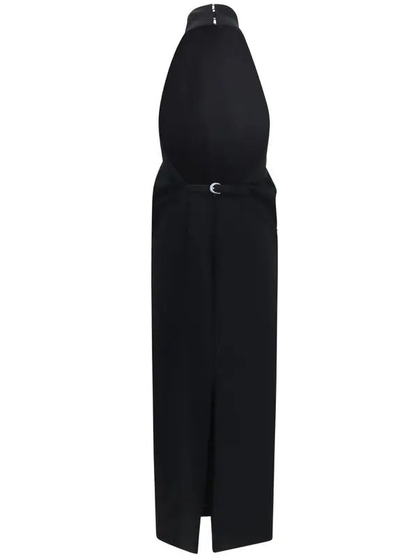 Khaite Roxanne High Collar Dress - Black