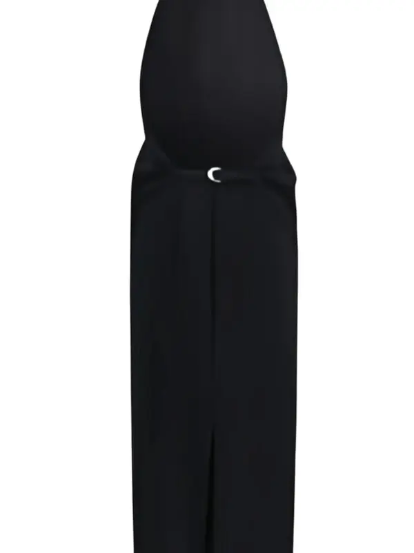 Khaite Roxanne High Collar Dress - Black