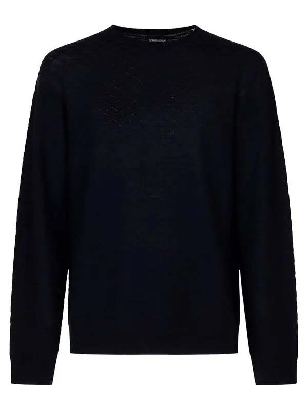 Giorgio Armani Wool Pullover - Blue