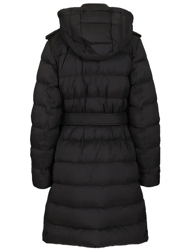 Burberry Long Padded And Quilted Coat With Belt
