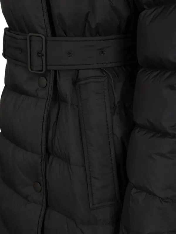 Burberry Long Padded And Quilted Coat With Belt