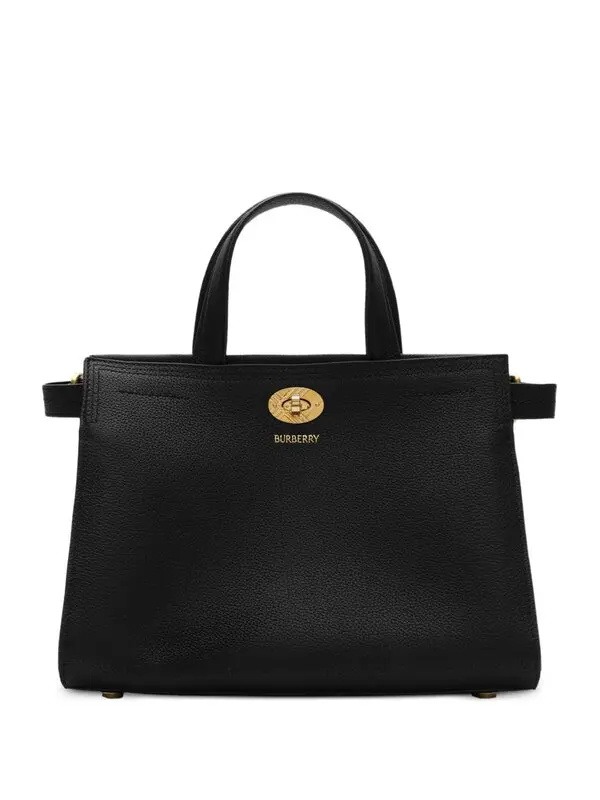 Burberry Cotswolds Mini Check Tote Bag - Black