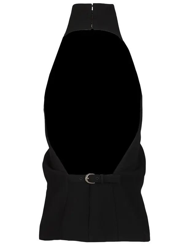 Khaite High Neck Rone Top - Black