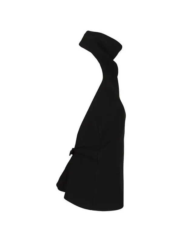 Khaite High Neck Rone Top - Black