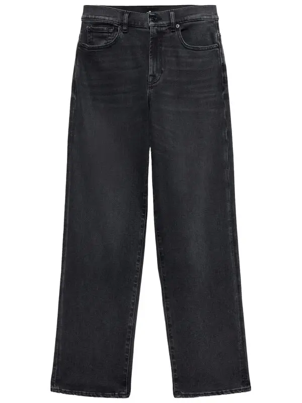 7 For All Mankind Stovepipe Jeans - Black