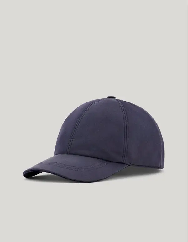 Canali Cotton Blend Baseball Cap With Piping