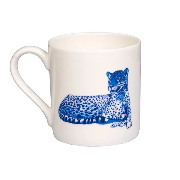 JIMBOBART Leopard Willow Pattern Mug - White