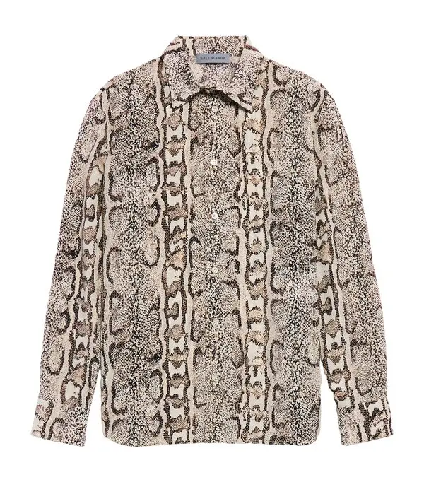 Balenciaga Silk Python Print Shirt