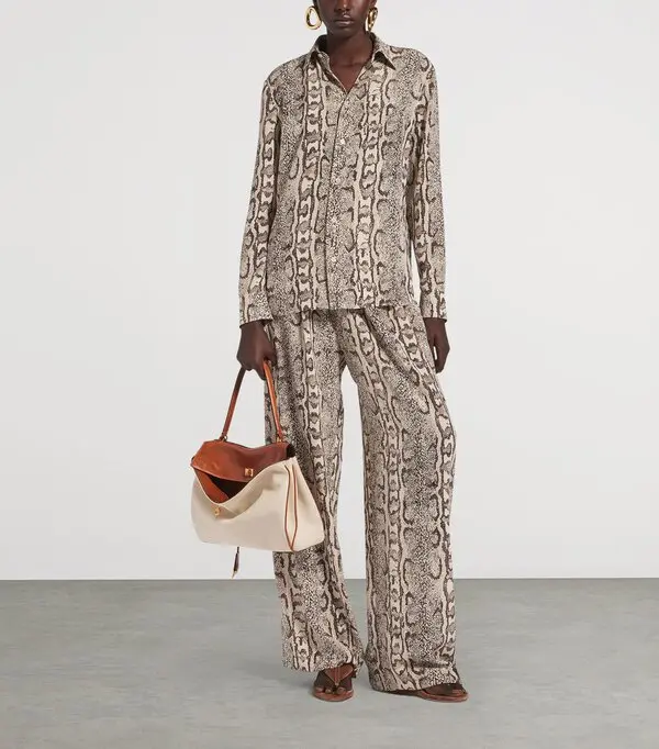Balenciaga Silk Python Print Shirt