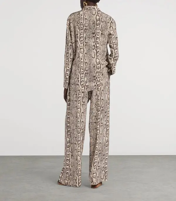 Balenciaga Silk Python Print Shirt