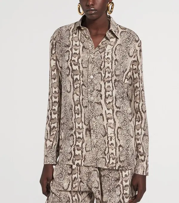 Balenciaga Silk Python Print Shirt