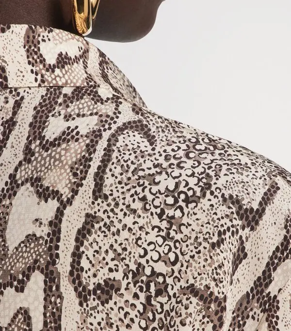 Balenciaga Silk Python Print Shirt