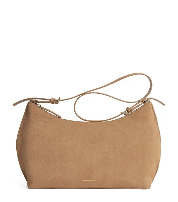 Claudie Pierlot Suede Shoulder Bag - White
