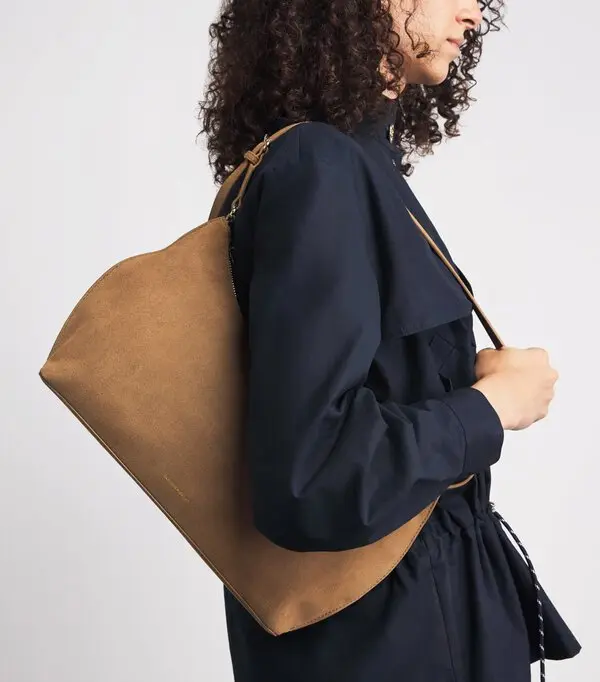 Claudie Pierlot Suede Shoulder Bag - White