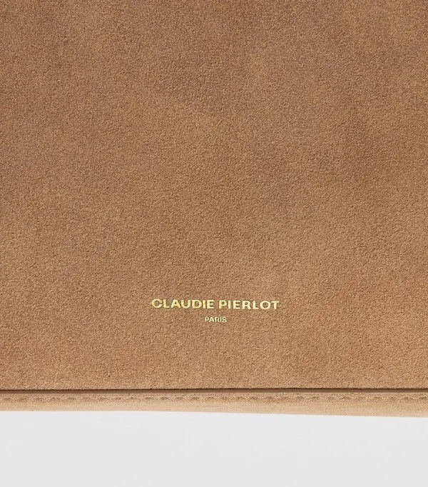 Claudie Pierlot Suede Shoulder Bag - White