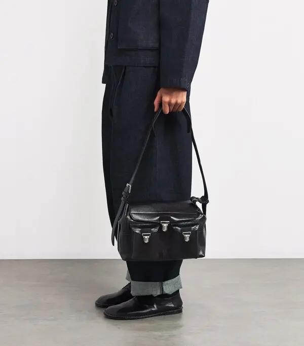 LEMAIRE Medium Leather Gear Shoulder Bag
