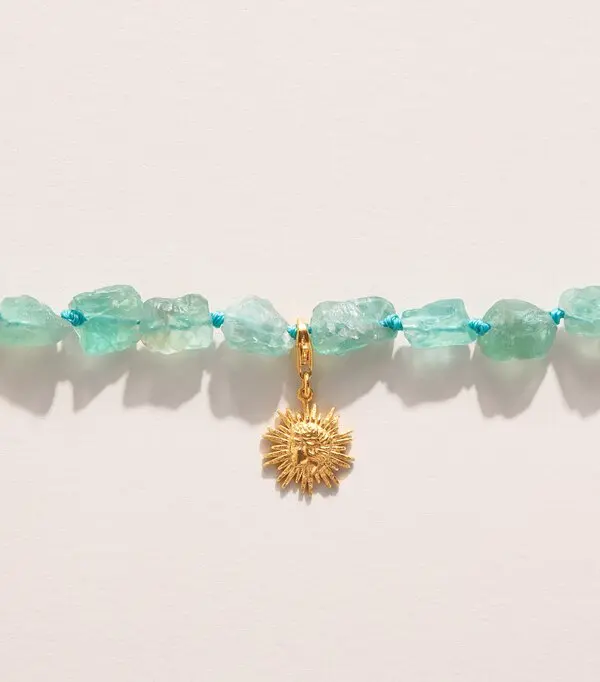 HERMINA ATHENS Beaded Sun Charm Necklace