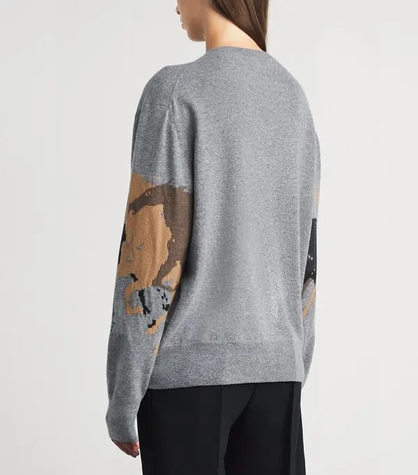 Stella McCartney Wool Horse Jacquard Sweater - Grey