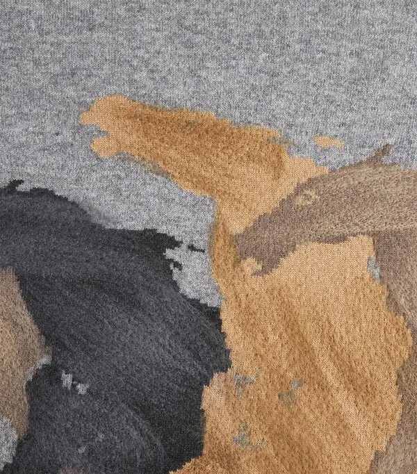 Stella McCartney Wool Horse Jacquard Sweater - Grey