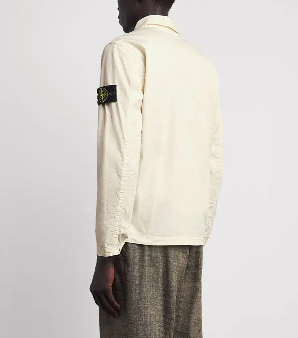 Stone Island Stretch-cotton Twill Compass Overshirt