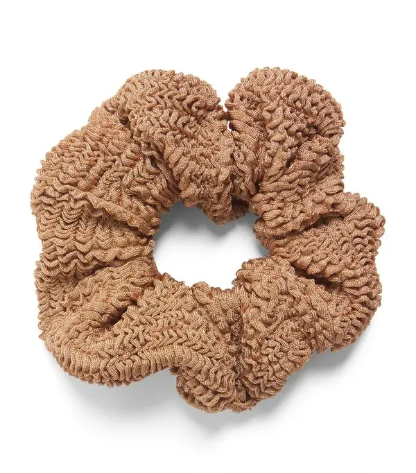 Hunza G Crinkle Scrunchie - Brown