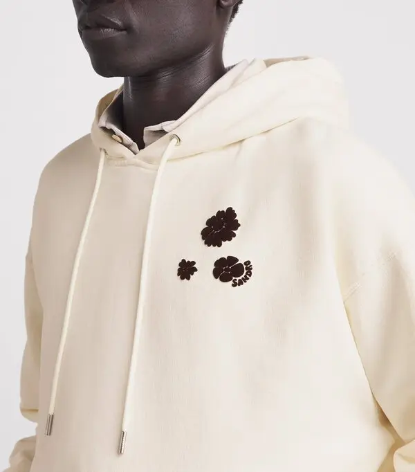 Sandro Oversized Flocked Floral Hoodie