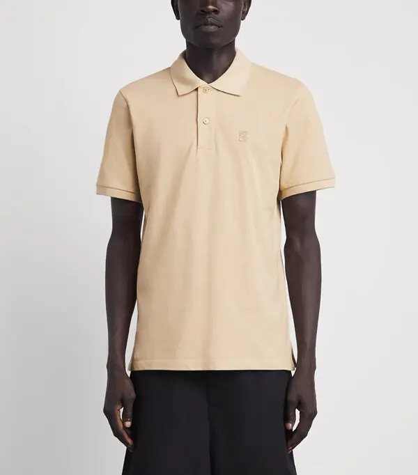 Sandro Cotton 4s Patch Polo Shirt