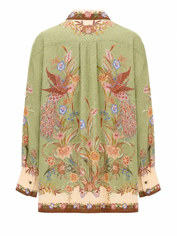 Zimmermann Indra" Relaxed Fit Printed Shirt - Green