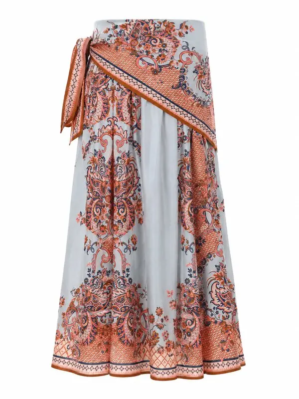 Zimmermann Gonna "aster" Con Dettaglio Foulard