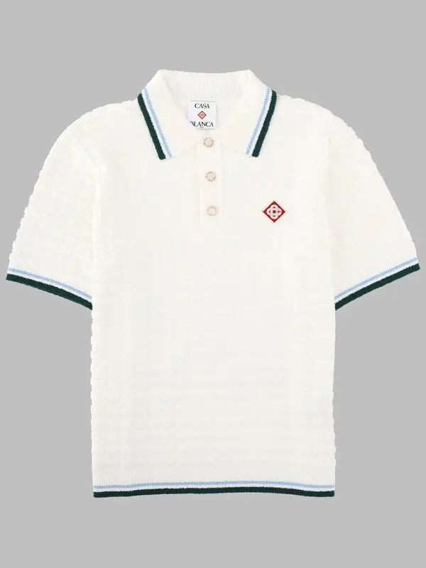 Casablanca Polo Bouclé Con Logo