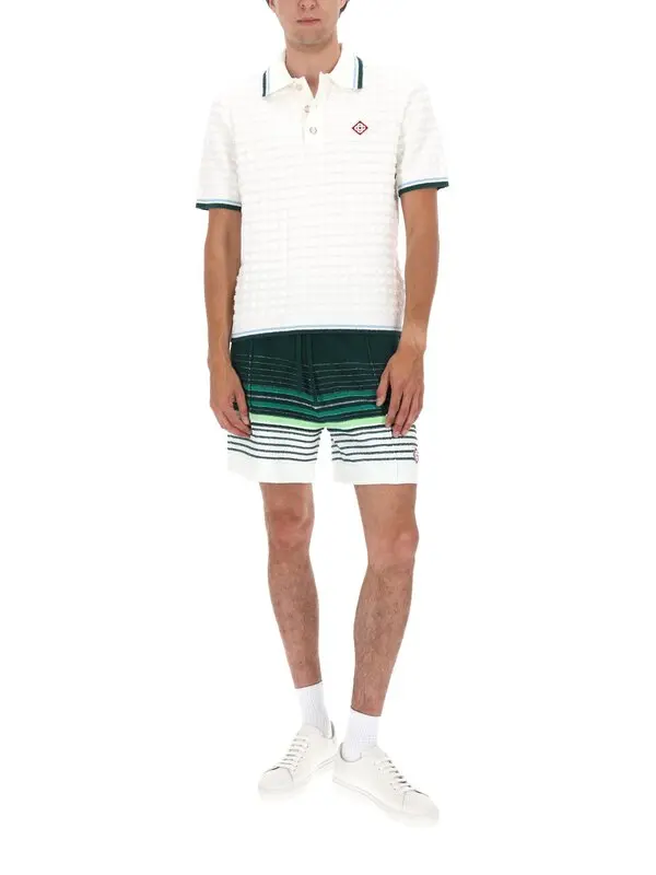 Casablanca Polo Bouclé Con Logo