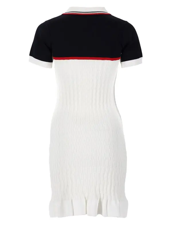 Casablanca Knit Polo Tennis Dress - White