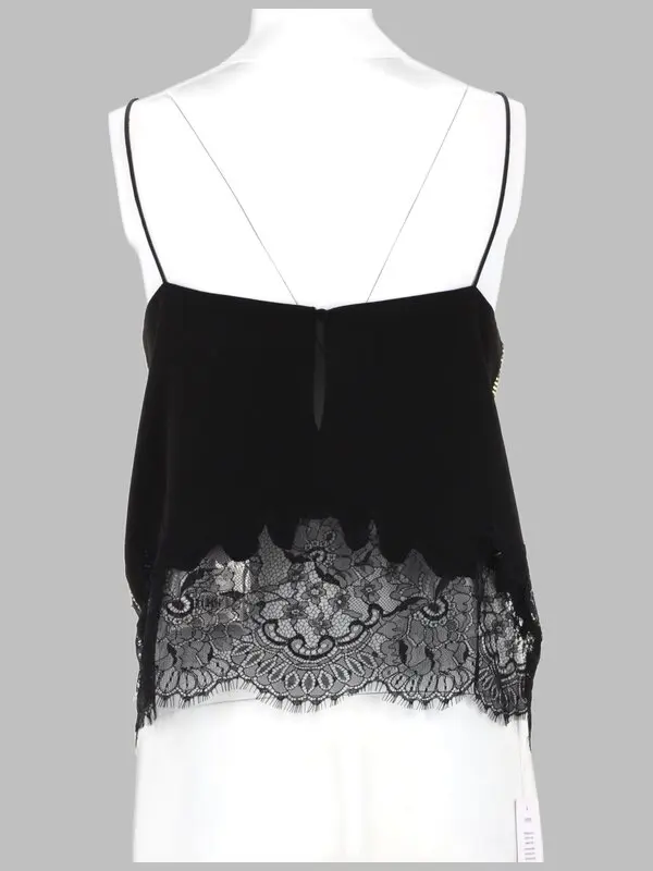 SELF-PORTRAIT Top Con Pizzo E Cristalli