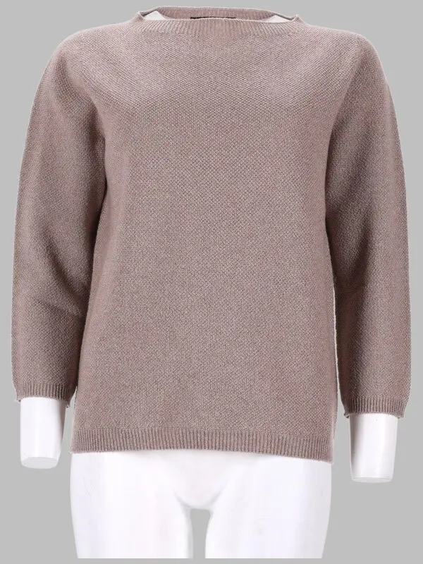 Fabiana Filippi Platinum Lurex Wool-blend Sweater
