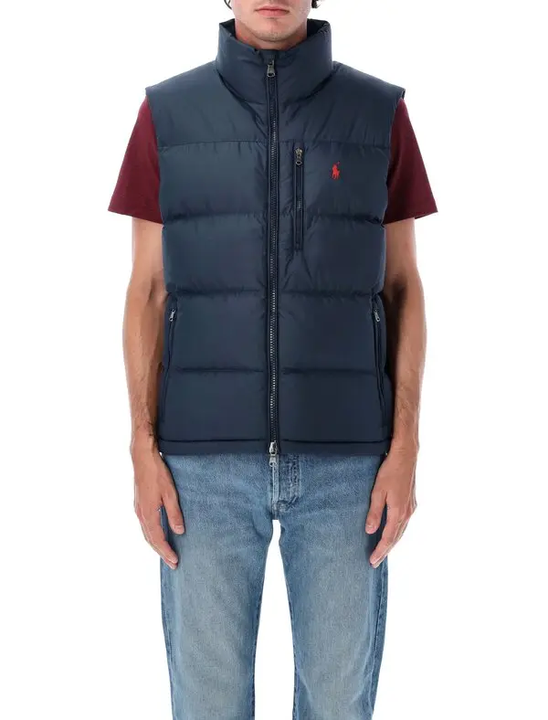 Polo Ralph Lauren Quilted Ripstop Padded Vest With Stand-up Collar