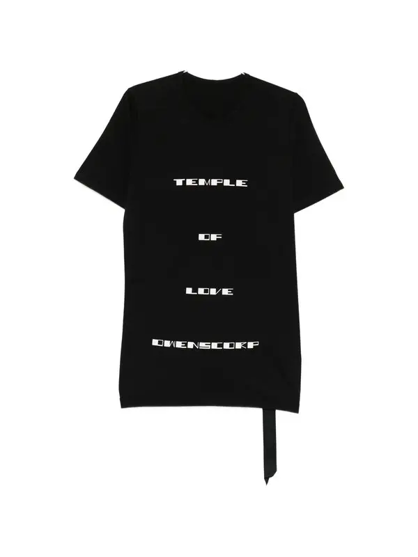 Rick Owens Crew Neck T-shirt With Front Print, 100% Cotton