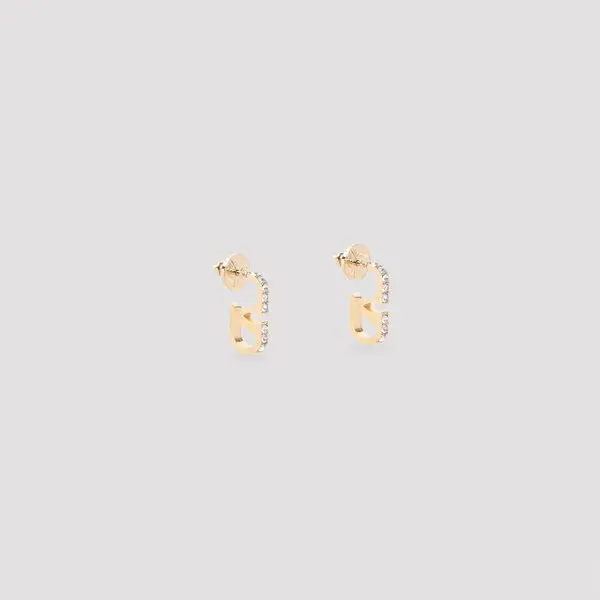 Valentino Garavani Bronze Metal Earrings With Sheen - Metallic