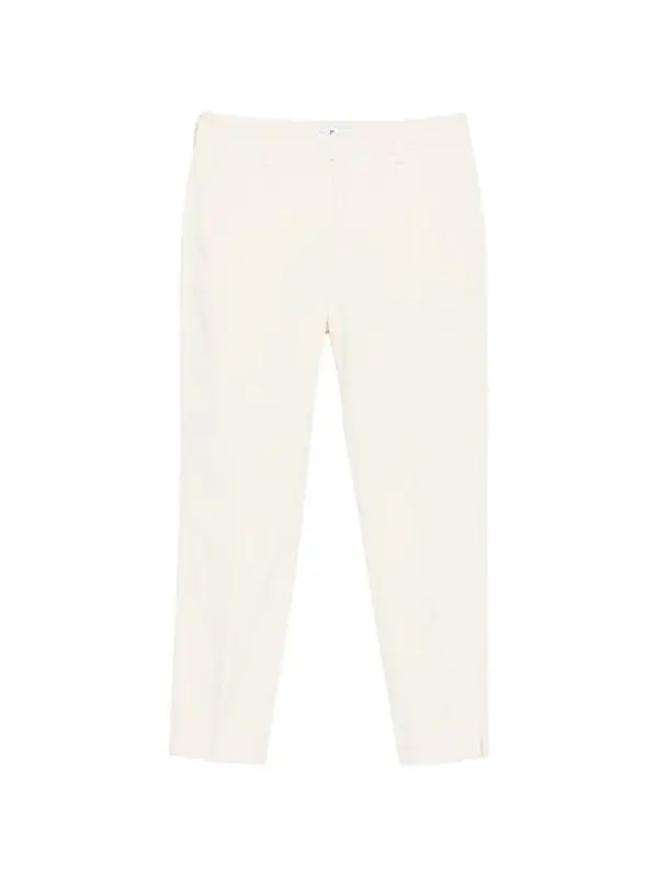PT TORINO Straight-leg Cotton-blend Trousers - Bianco