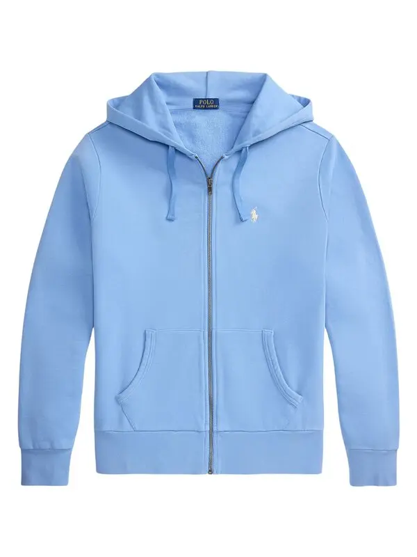 Ralph Lauren Classic Fit Zip-up Hoodie For Fw25 - Light Blue