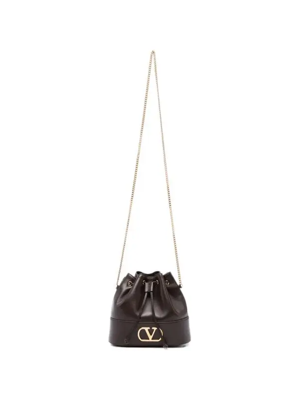 Valentino Garavani Vlogo Signature Leather Mini Bucket Bag