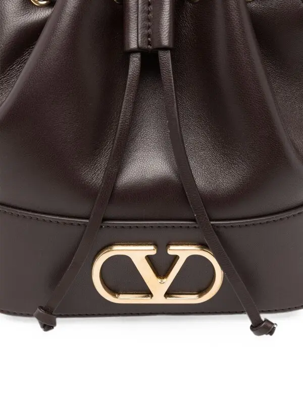 Valentino Garavani Vlogo Signature Leather Mini Bucket Bag