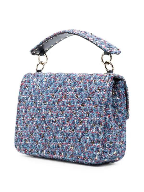 Valentino Garavani Rockstud Spike Medium Tweed Shoulder Bag