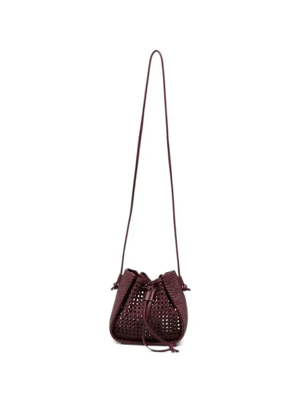 FORTE_FORTE My Pepita Leather Bucket Bag - Red