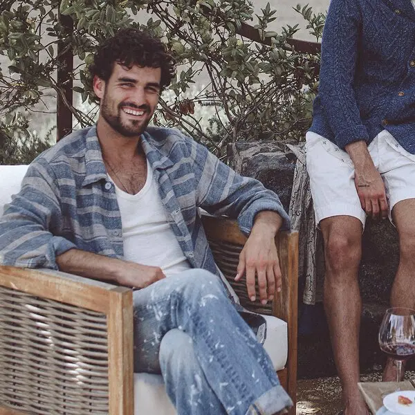 Ralph Lauren Indigo Striped Linen Overshirt