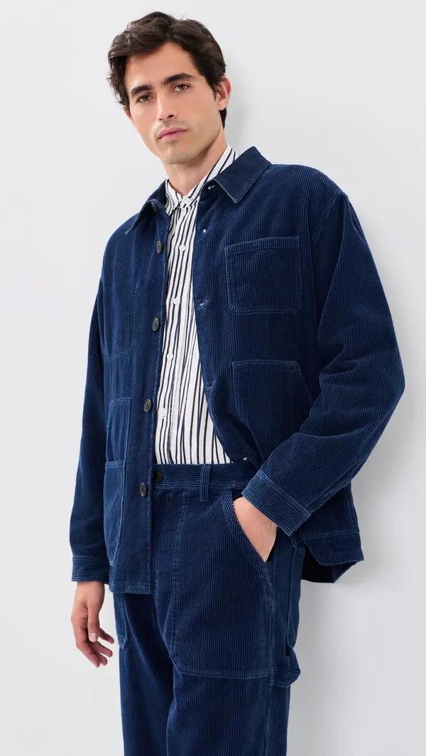 Isabel Marant Étoile Arzur Corduroy Jacket With Denim Trim